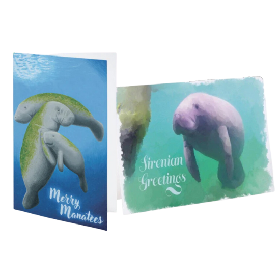 Holiday Cards: Merry Sirenians Set – The Manatee Store by Save the ...